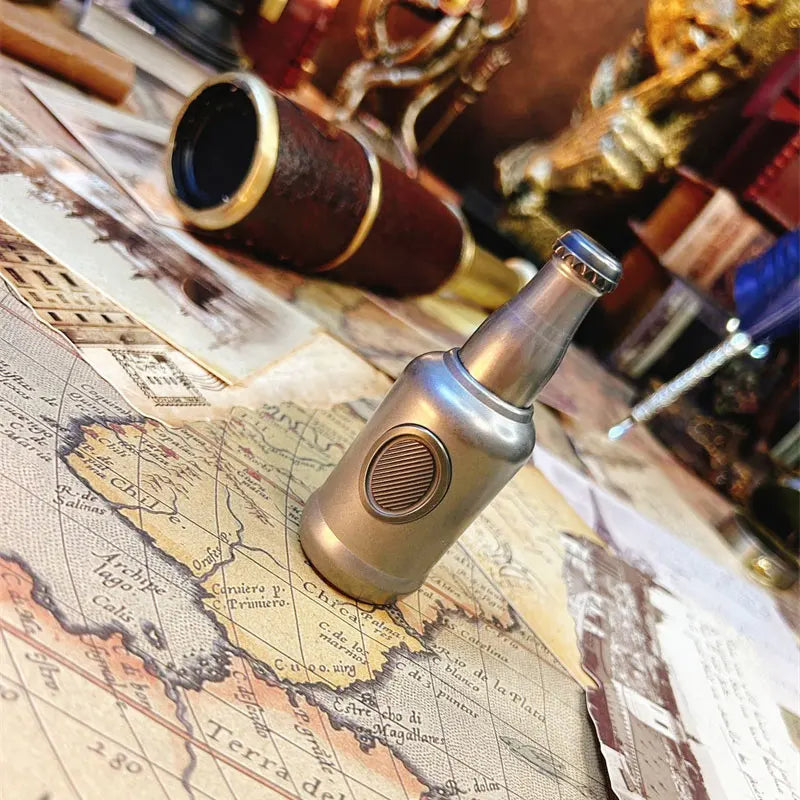 Creative Beer Bottle Stainless Steel Finger Press Toys Metal Fidget To ...