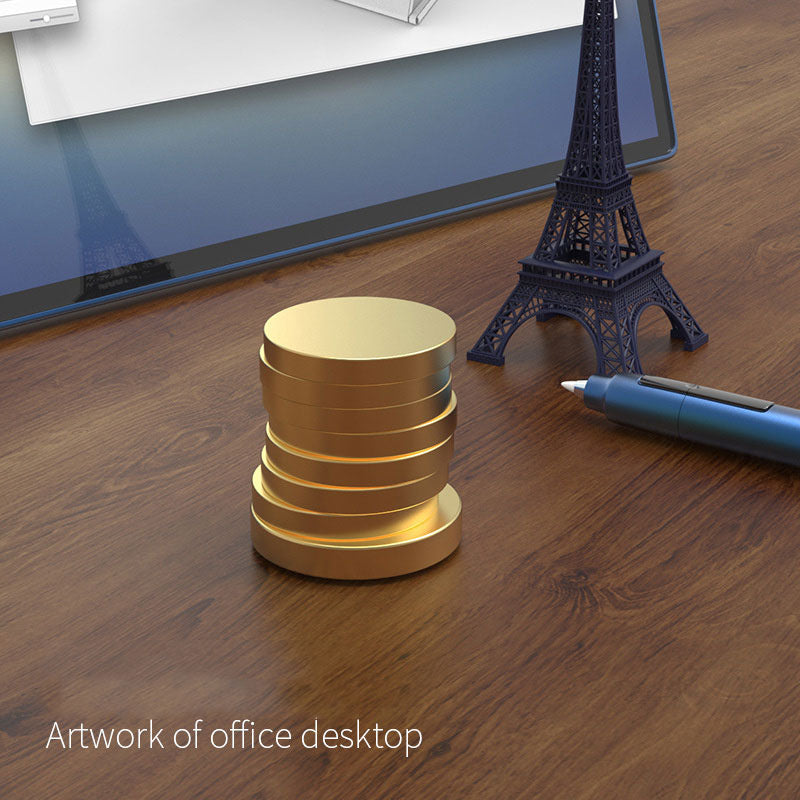 Gold Coin Spinning Top Fidget Spinner Desktop Gyro Adult EDC Fidget To ...