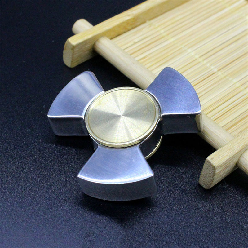 Radiation Three Leaf Fidget Spinner EDC Adult Metal Fidget Toys ADHD H ...