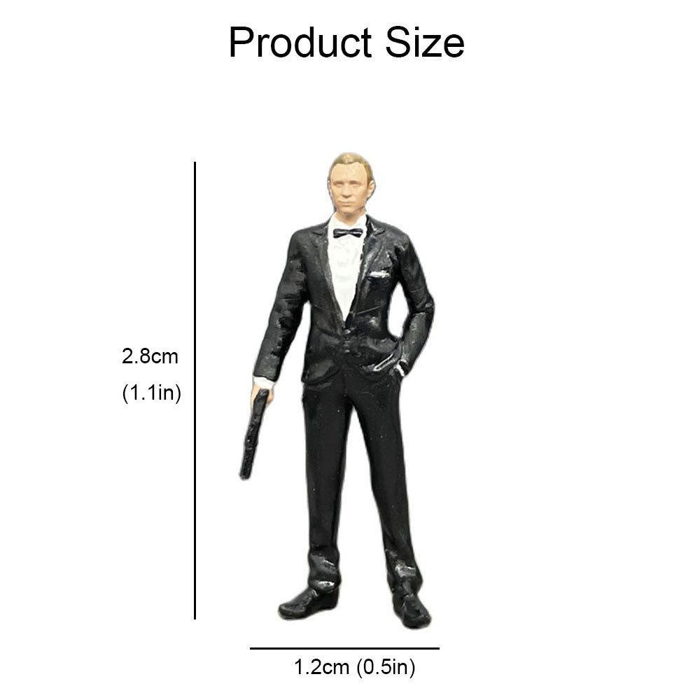 1/64 Scale Model 007 James Bond Cast Alloy Car Static Miniature Dioram ...